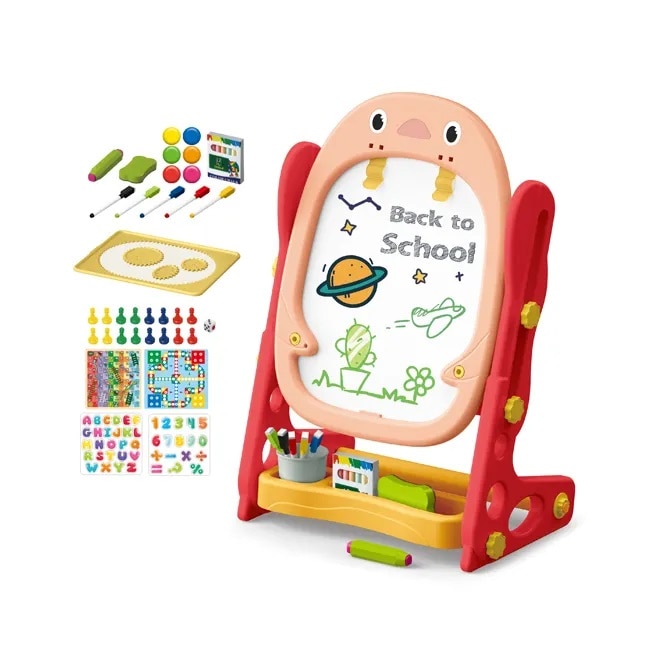 Tabla de desenat multifunctionala cu doua fete si 2 jocuri de societate incluse WePro Store ...