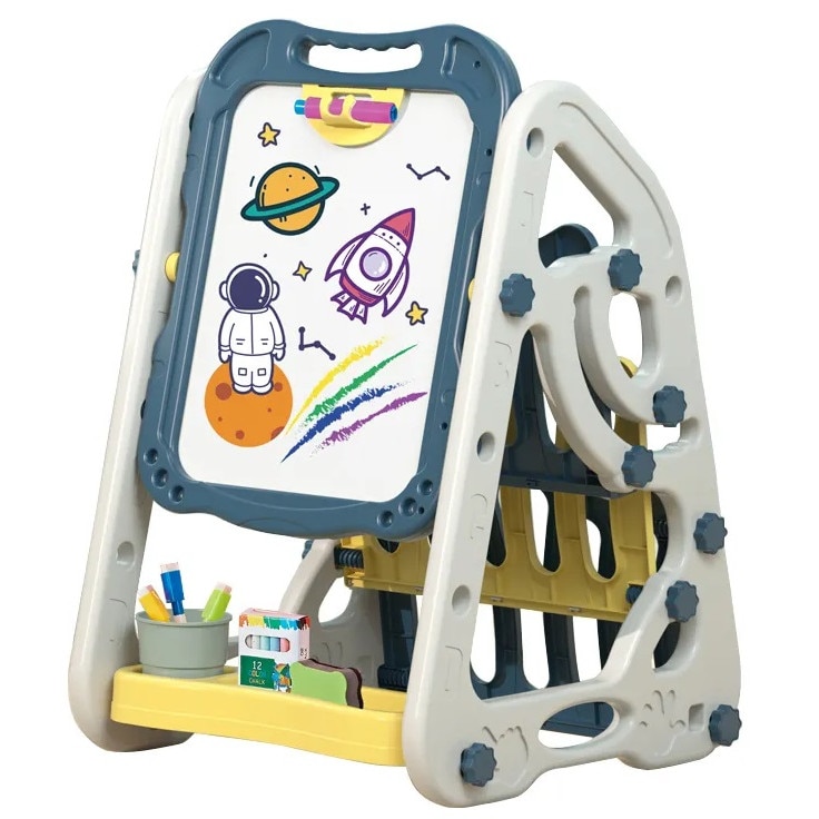 Дъска за рисуване 3 в 1 с две страни и специално отделение за съхранение на книги WePro Store ...