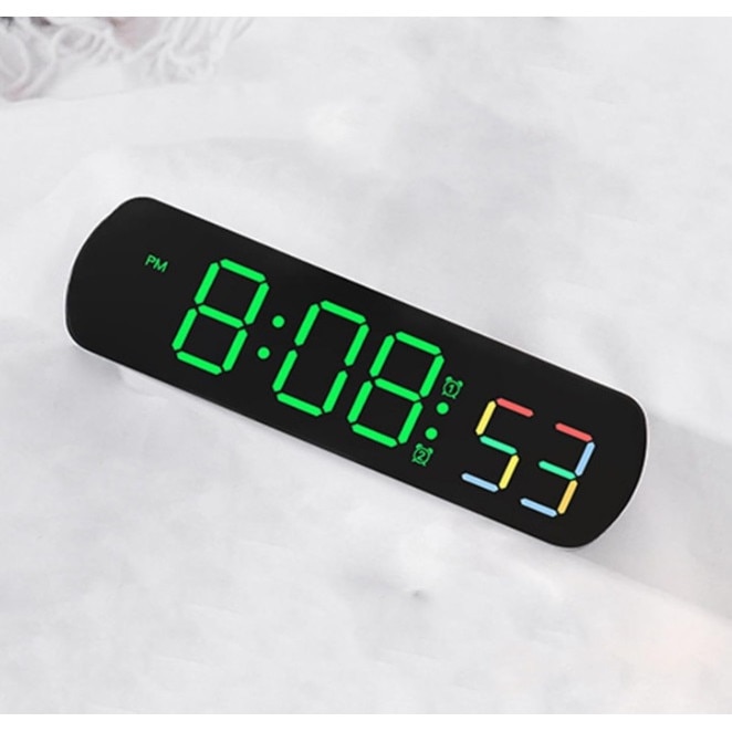 Ceas de noptiera, Afisaj multifunctional pentru temperatura, 4 culori ...