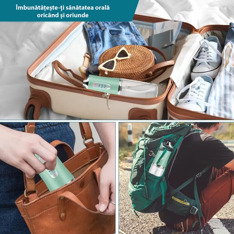 Irigator bucal portabil, HYT, 4 Capete Curatare Anti-Tartru, Rezervor ...