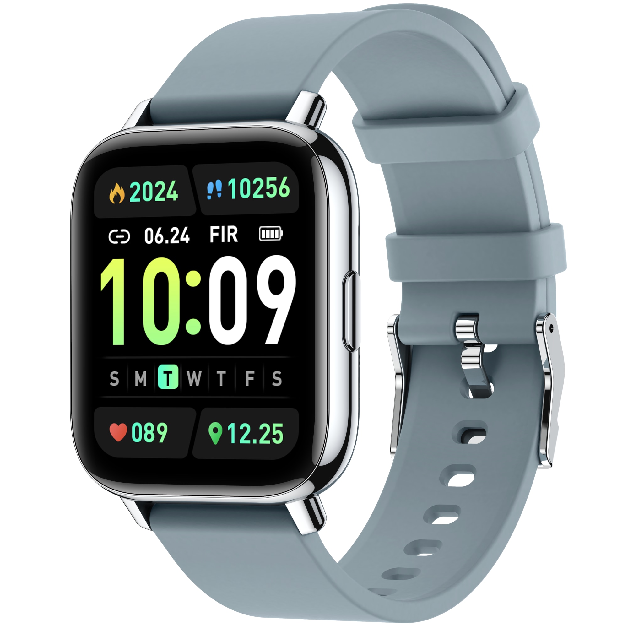 Ceas SmartWatch Gray Star™ idealSTORE, Ecran TFT 1, 69, Android/IOS ...