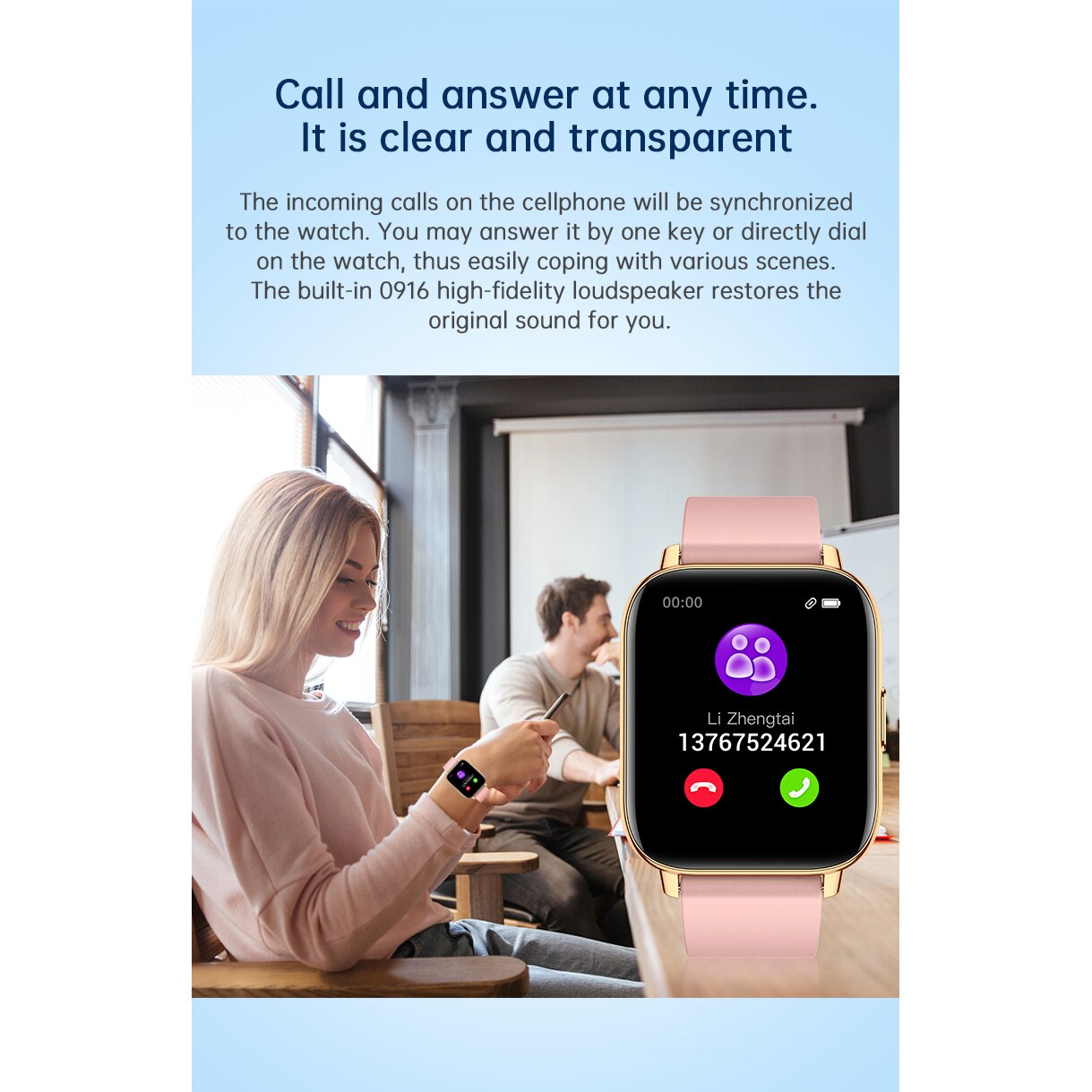 Ceas SmartWatch Gold Star™ idealSTORE, Ecran TFT 1, 69, Android/IOS ...