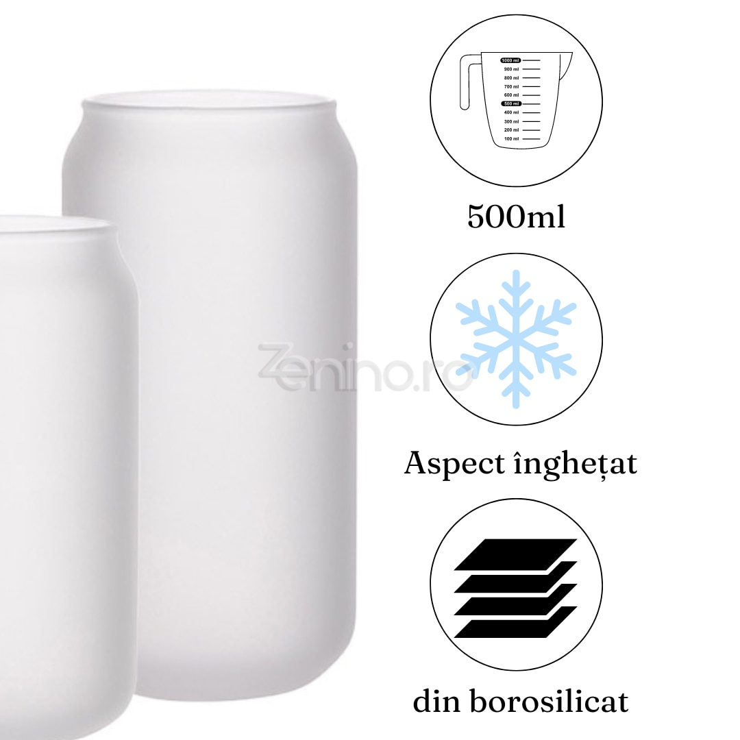 Set 4 Pahare cu Pai, pentru Bauturi Calde si Reci, Model Tip Doza ...