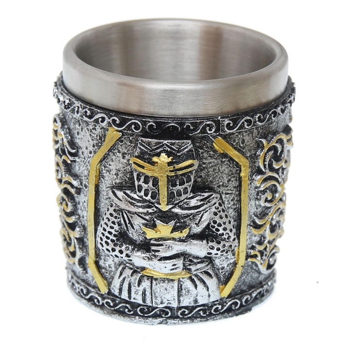 Pahar Shot Templar 5.7cm 50ml decorat 360grade Tole 10 Imperial 39610 ...