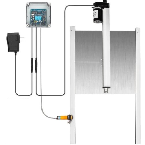 Usa automata pentru cotet gaini, cu temportizator si senzori de miscare ...