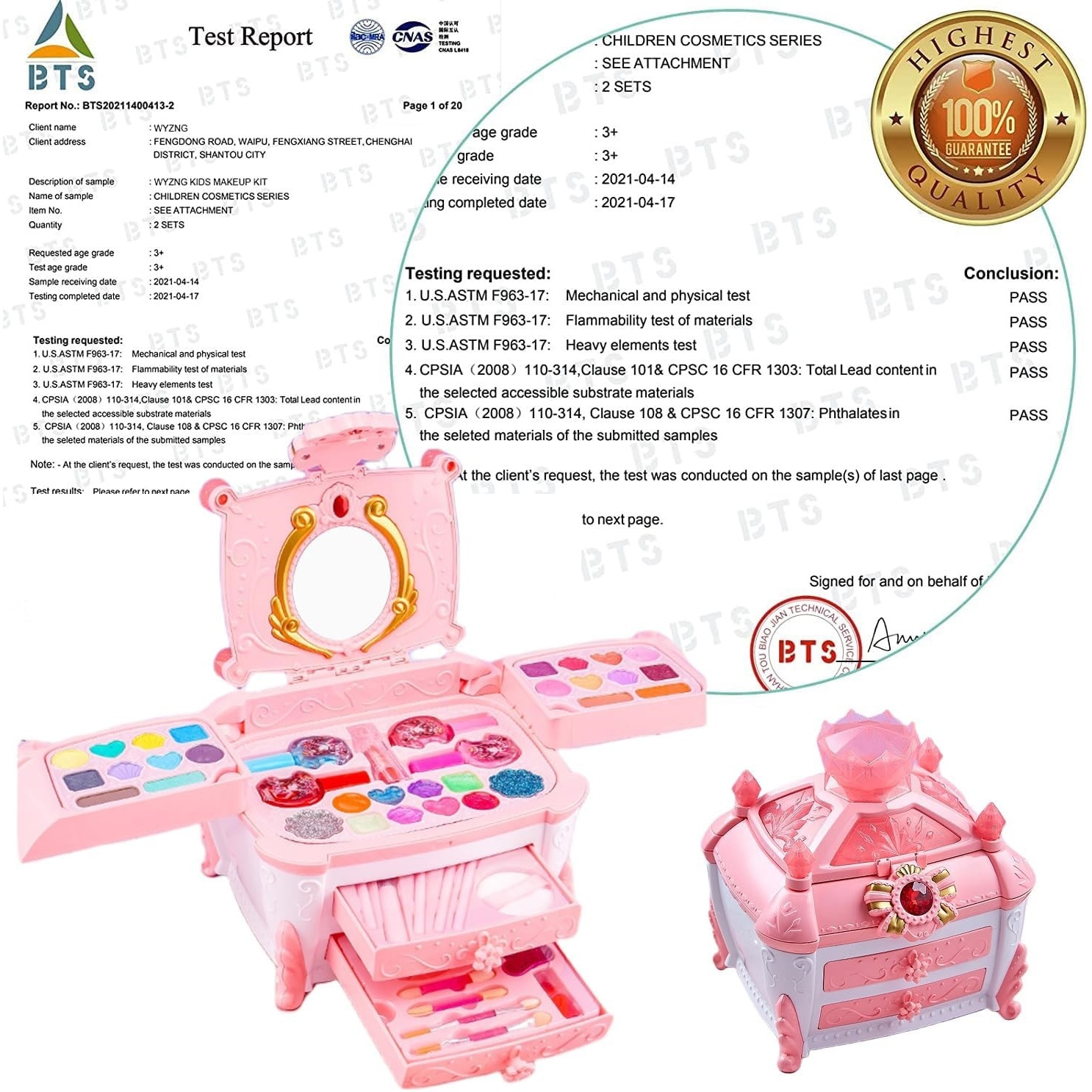 Trusa de machiaj pentru copii WePro Store, solubile in apa, luciu de ...