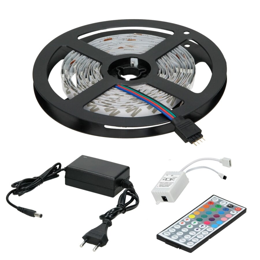 Banda led RGB + telecomanda, 5 metri, IP65, 2A - eMAG.ro