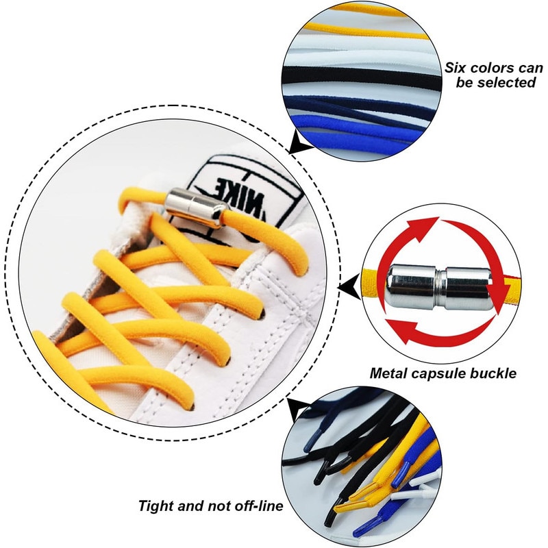 Set 6 sireturi elastice cu sistem NO TOUCH, JENUOS®, cu capsula ...