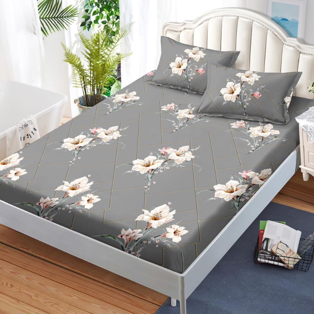 Cearceaf de pat cu elastic+2 fete de perna, 180/200, Casa de Vis, G-211 ...