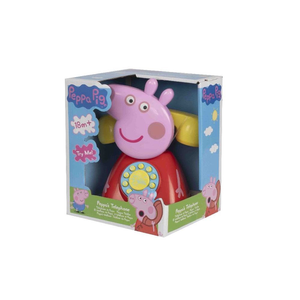 Telefon interactiv pentru copii, Peppa Pig, sunete si melodii, roz ...