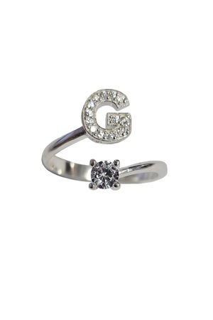 Inel reglabil cu initiala G din argint 925 - eMAG.ro