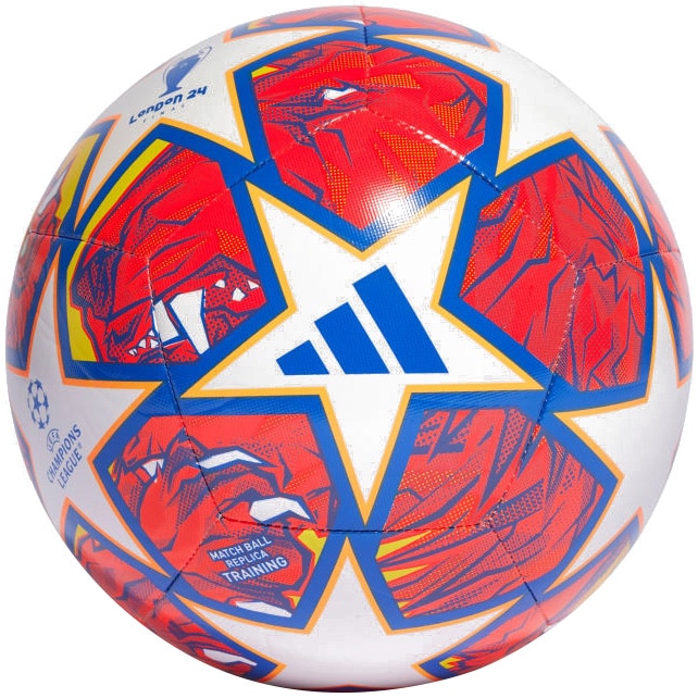 Minge fotbal Adidas UCL Training, marime 4, alb/albastru/rosu - eMAG.ro