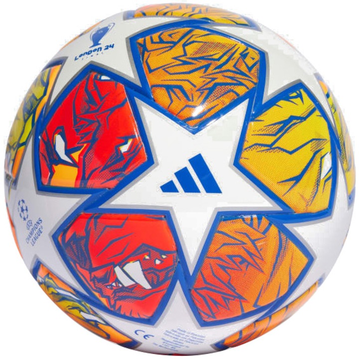 Minge mini fotbal Adidas UCL, marime 1, alb/albastru/rosu - eMAG.ro