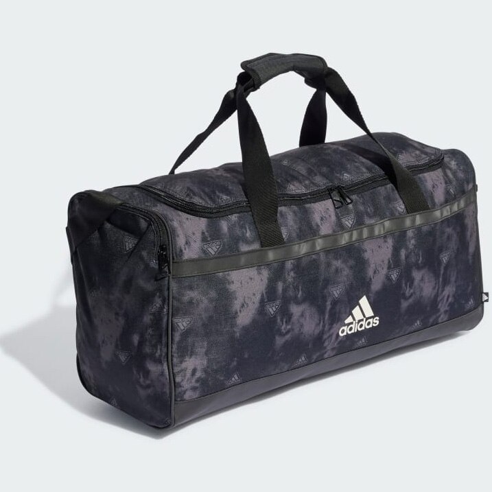 Geanta sport Adidas Linear GFX U Medium, negru/gri - eMAG.ro
