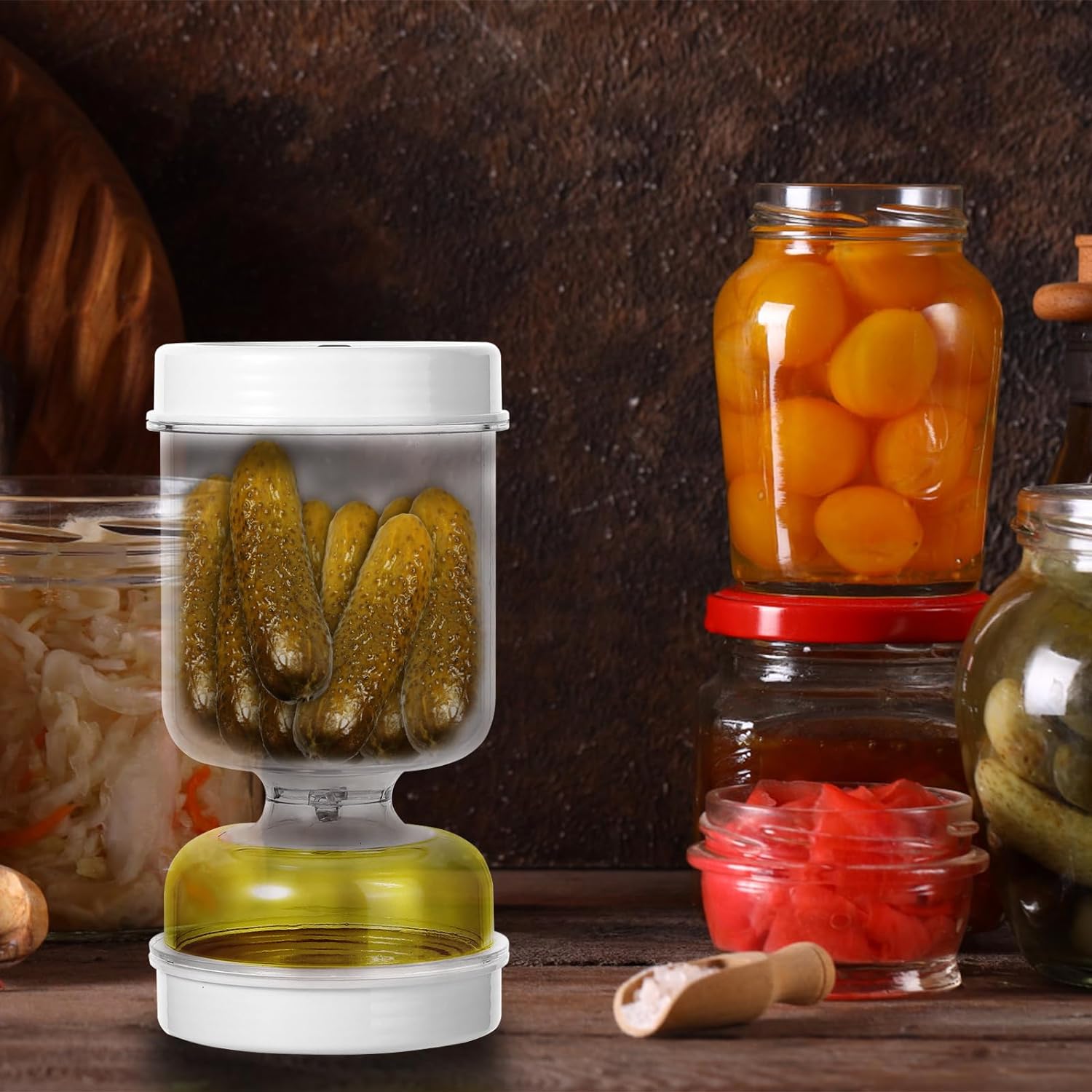 Set 2 borcane pentru muraturi, Sunmostar, Deschidere dubla, Sticla ...