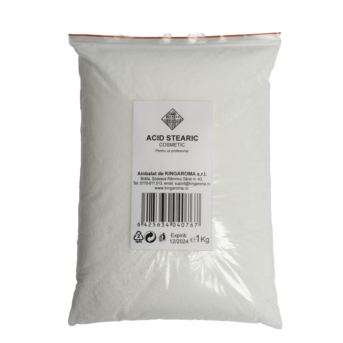 Acid stearic pentru lumanari, Kingaroma, 1 kg - eMAG.ro