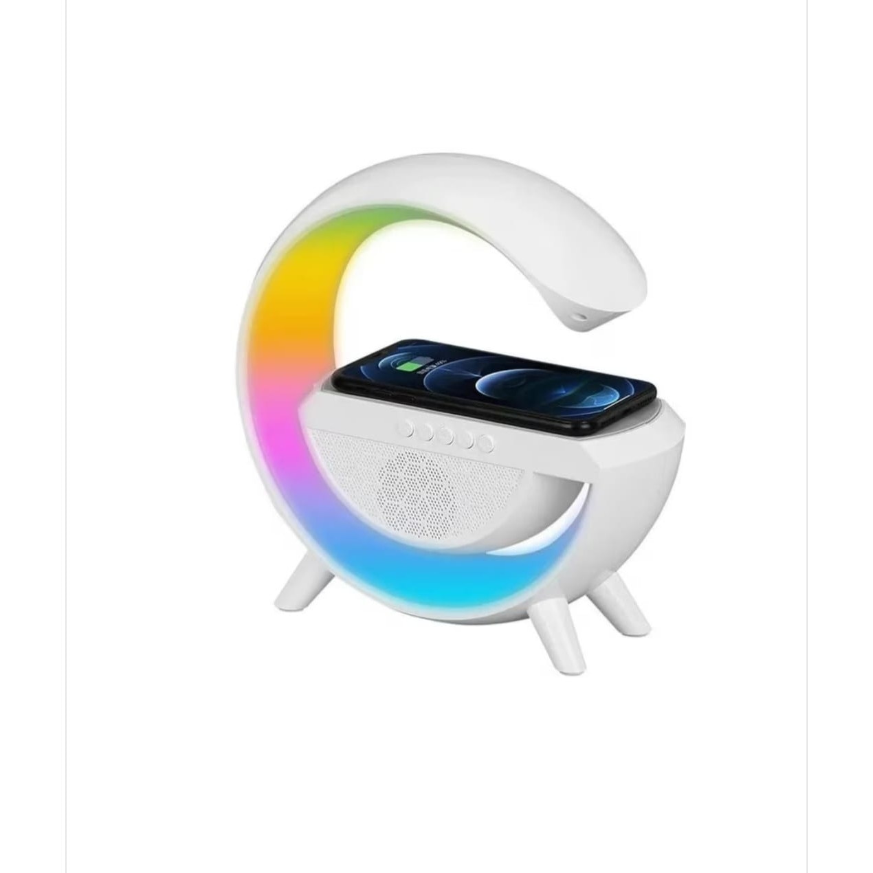 Lampa smart LED, 15W, pentru birou, cu statie de incarcare ...