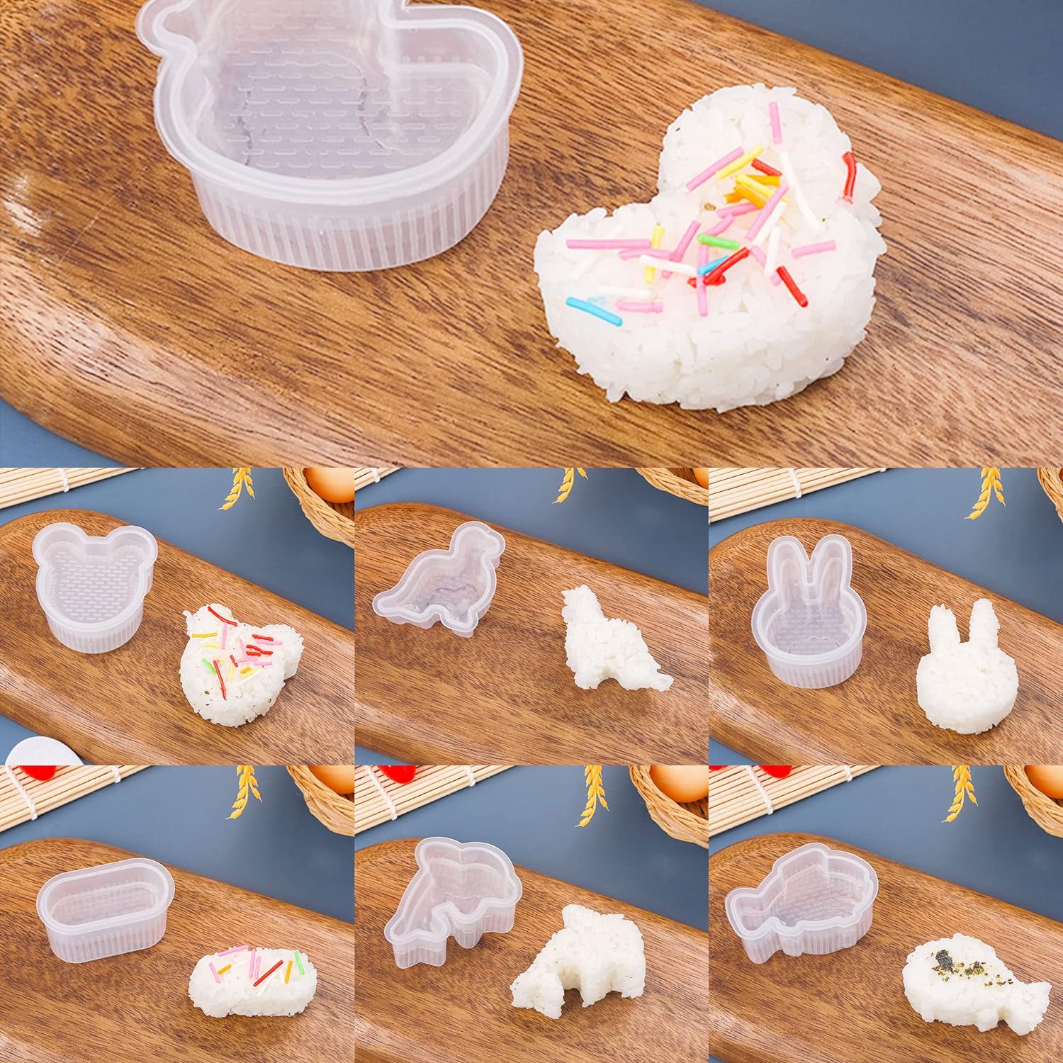 Forma sushi, Sunmostar, pentru orez, Plastic, Transparent - eMAG.ro