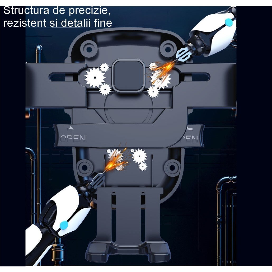 Suport Auto Telefon Flippy, Prindere Grila Ventilatie, Tija Fixare ...