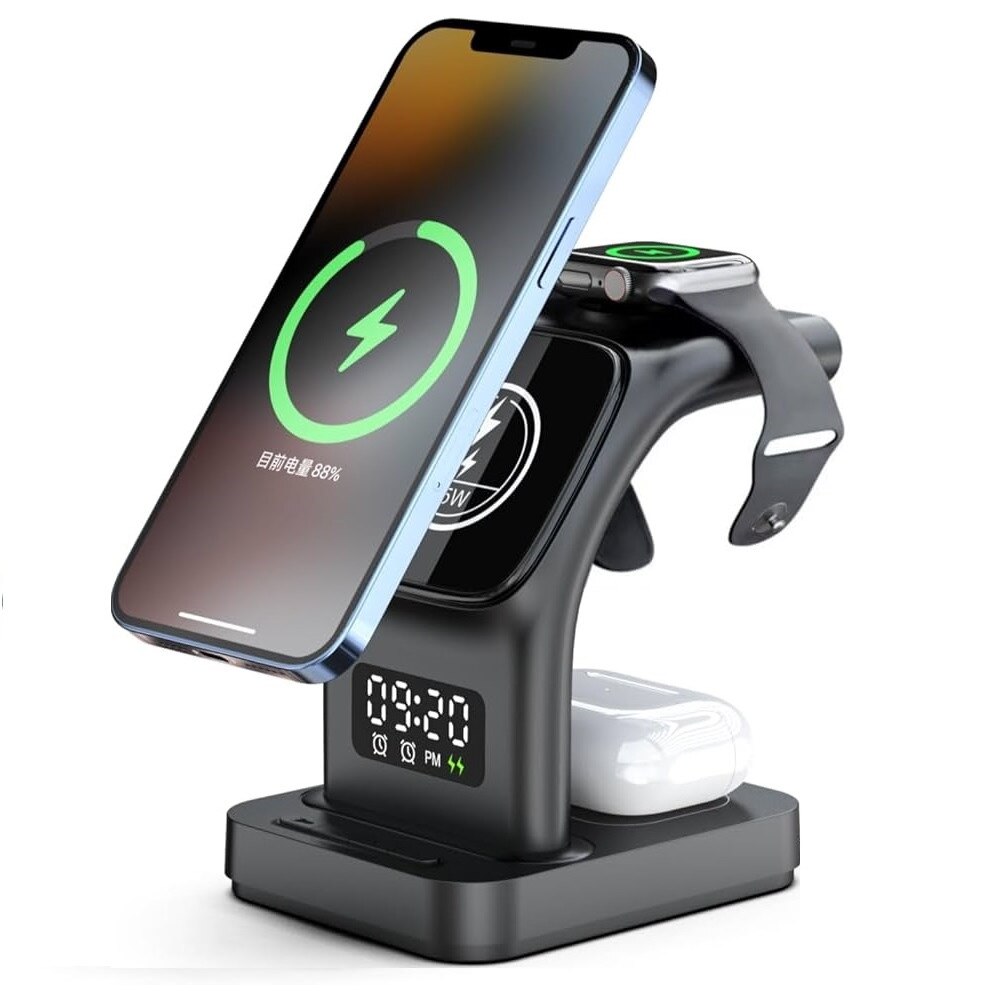 Statie de incarcare Magnetic Wireless 5 in 1 Xentech Light 15 Watti ...