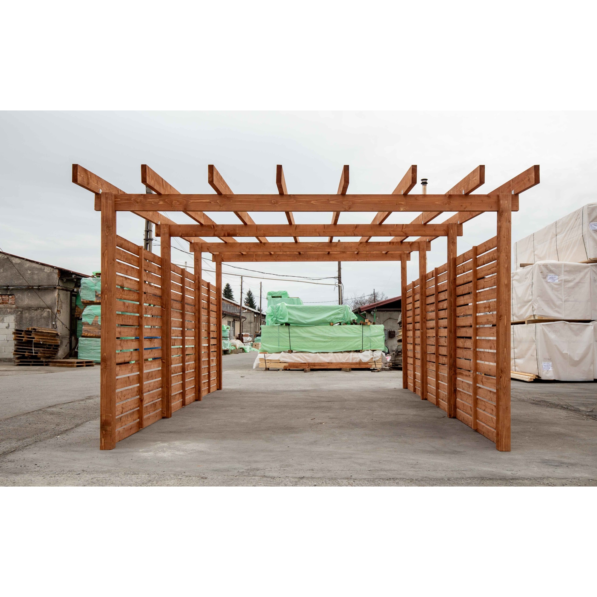 Pavilion din lemn 3400 x 5000 mm, tratat - eMAG.ro