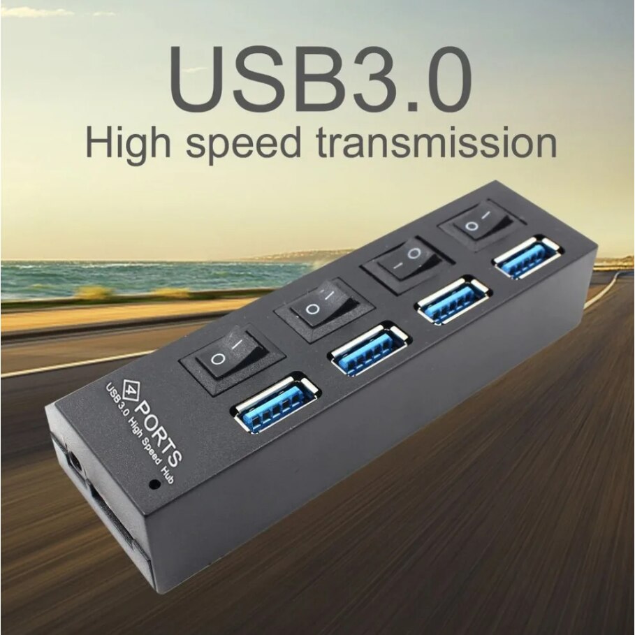 USB 3.0 хъб, Zola®, с 4 порта, 3 HighSpeed порта и 1 HighSpeed SS порт ...