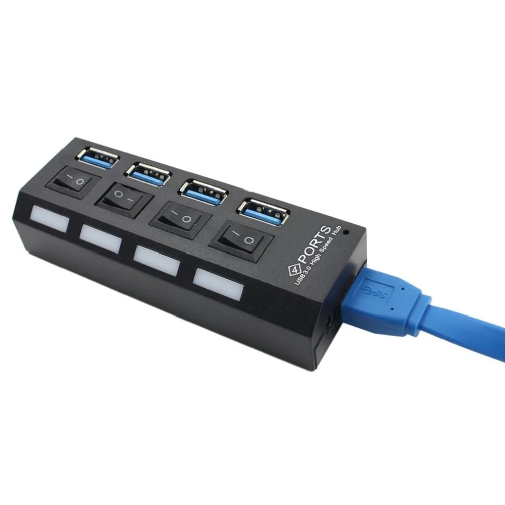 USB 3.0 хъб, Zola®, с 4 порта, 3 HighSpeed порта и 1 HighSpeed SS порт ...
