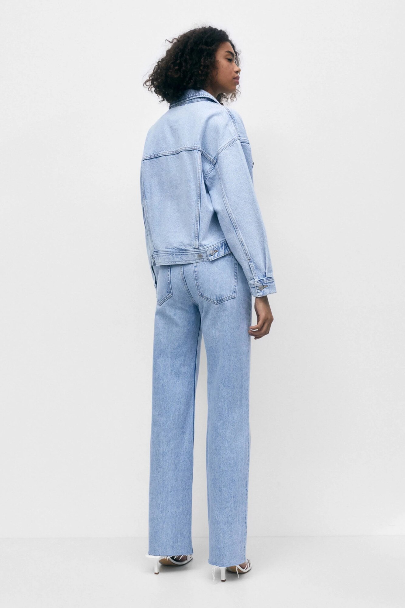 Geaca de blugi oversize, Albastru deschis - eMAG.ro