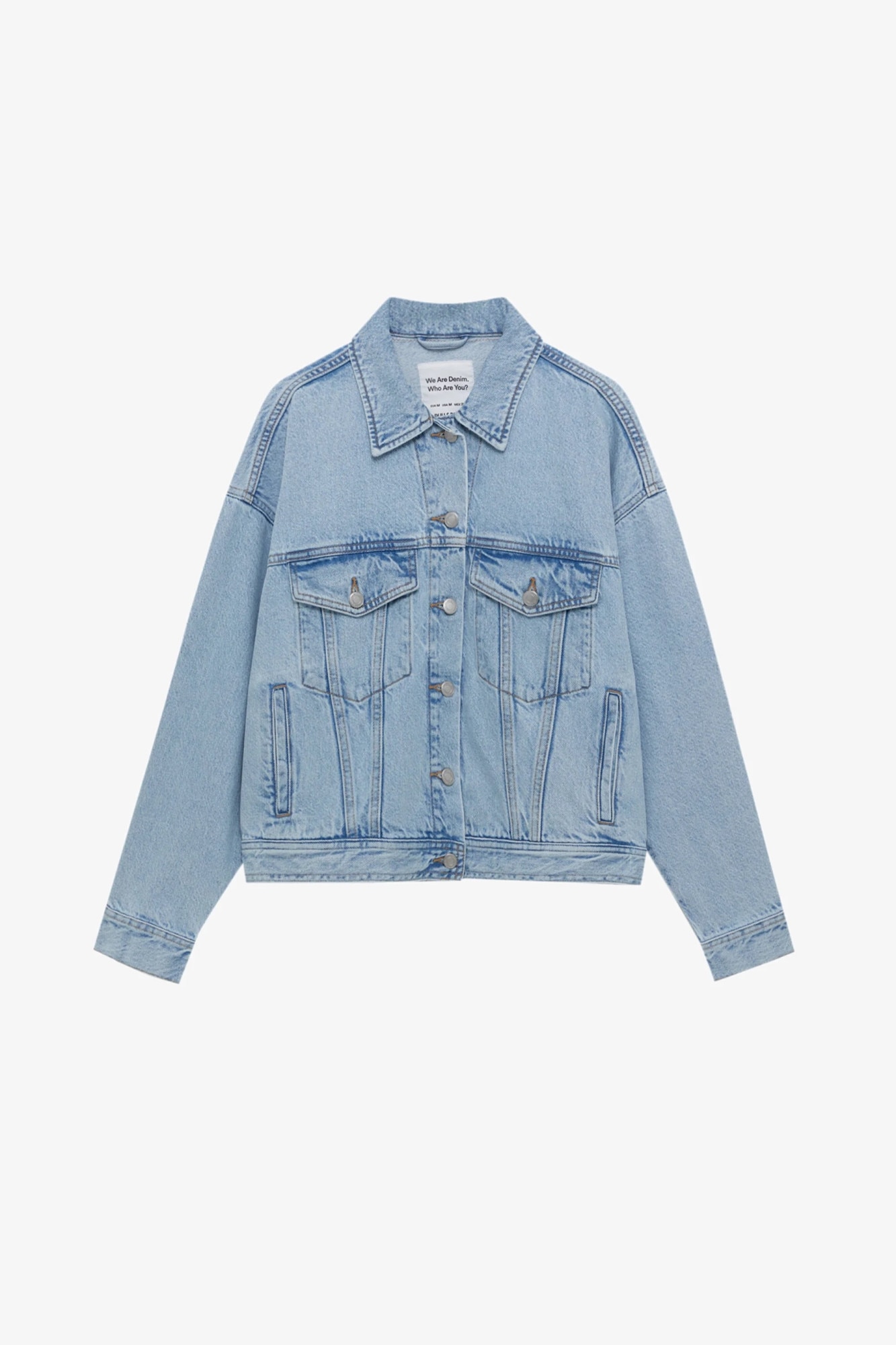 Geaca de blugi oversize, Albastru deschis - eMAG.ro