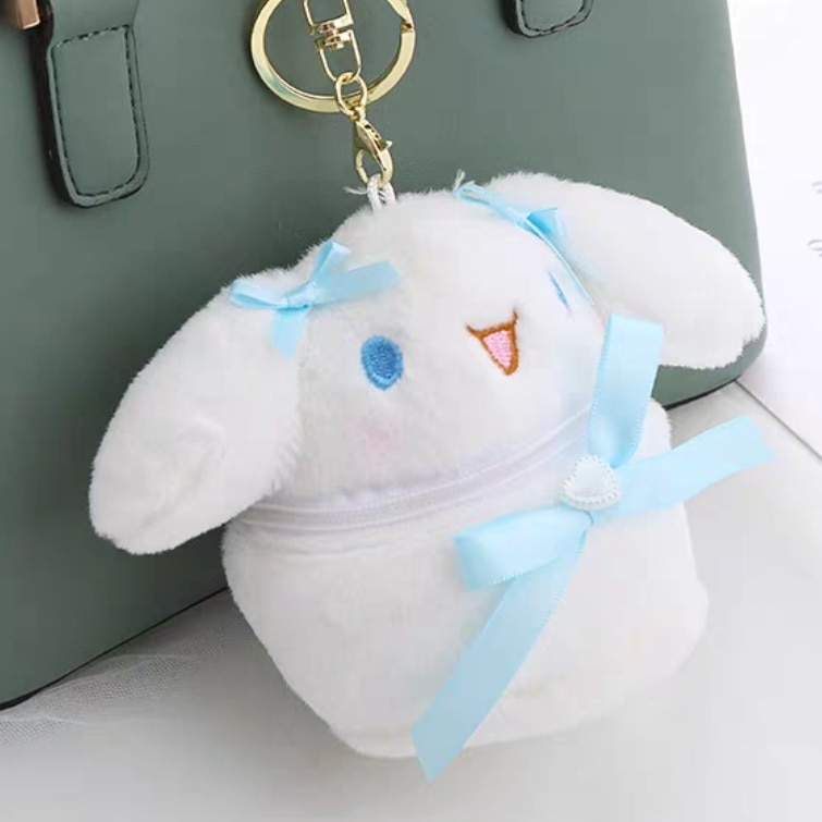 Breloc de plus, geanta mini, Cinnamoroll, alb, 11 cm, poliester - eMAG.ro