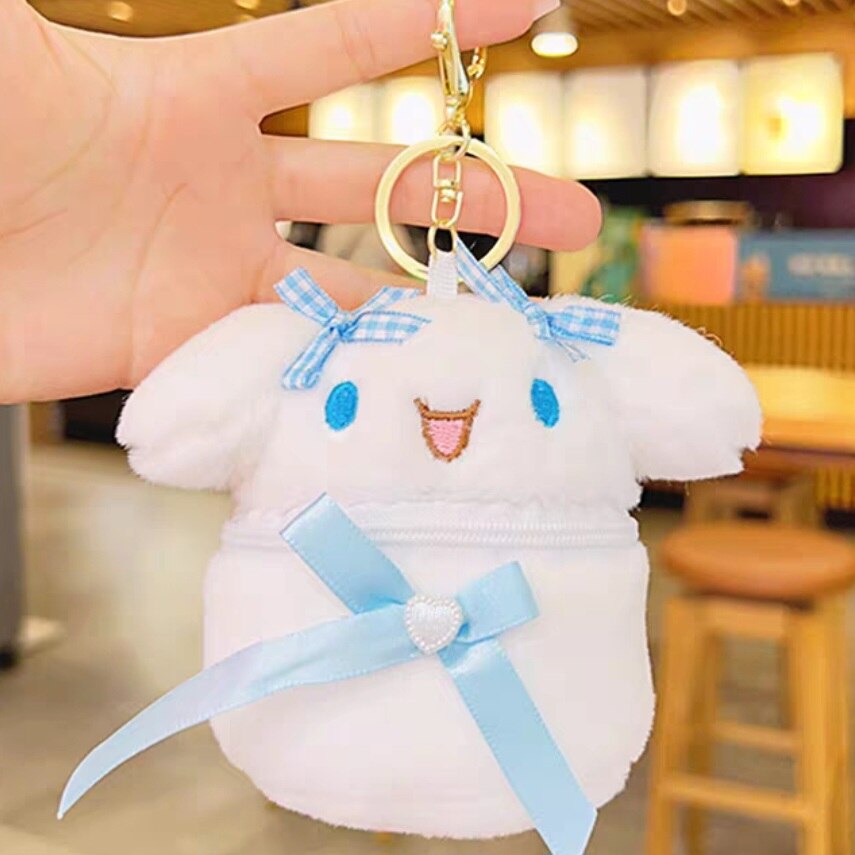 Breloc de plus, geanta mini, Cinnamoroll, alb, 11 cm, poliester - eMAG.ro