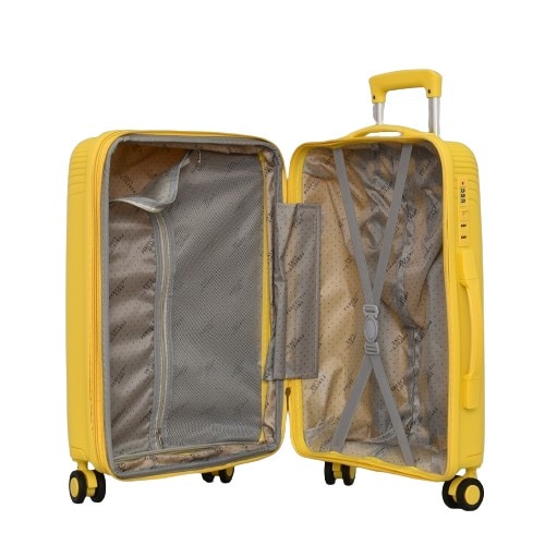 Set valize, Perfect line, 76/50/30 cm, Galben - eMAG.ro