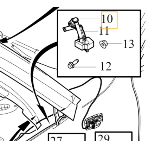 Cartus balama capota, Volvo, Dreapta, Negru/Argintiu - eMAG.ro