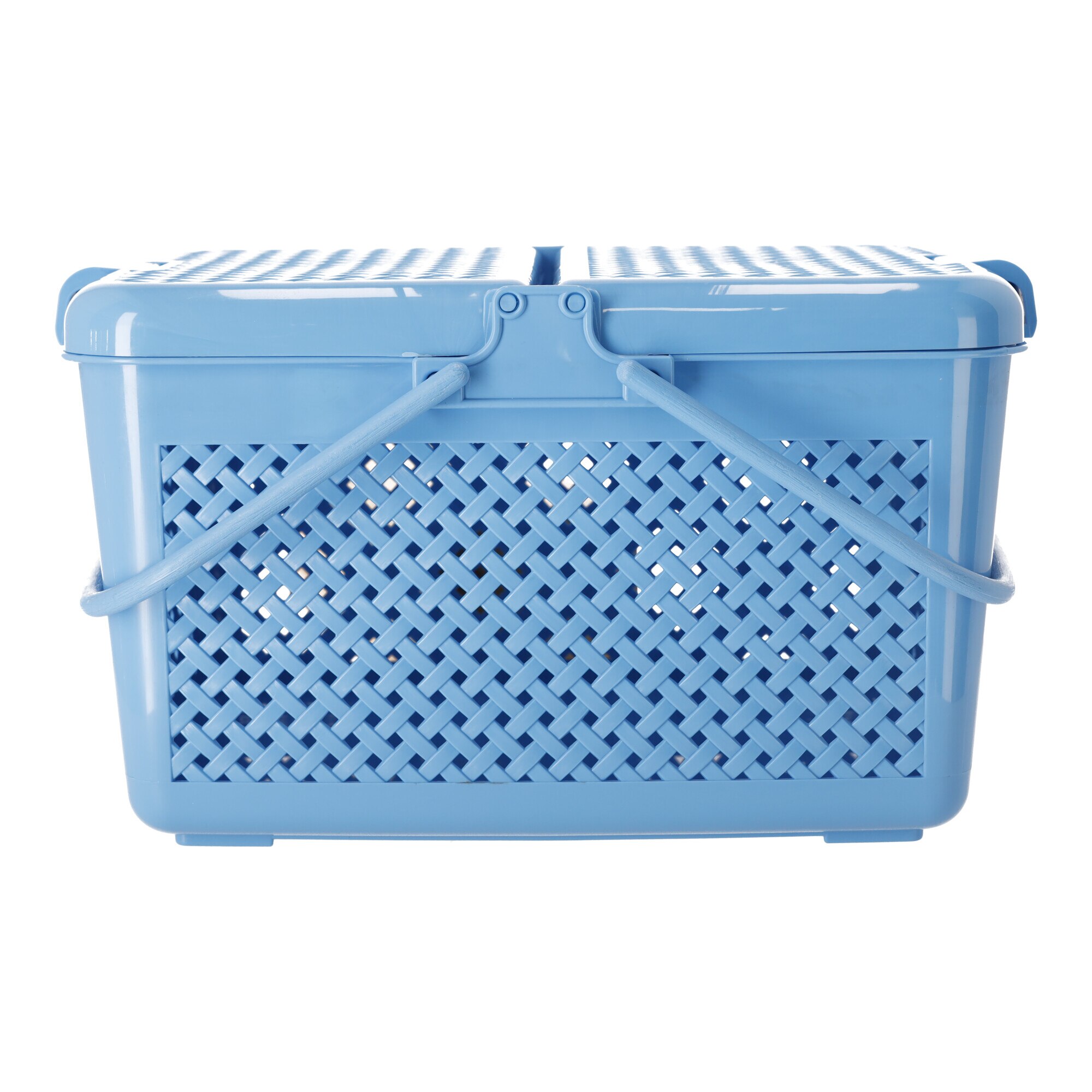 Cos de picnic, Plastic, Cu incuieotare, Albastru - eMAG.ro