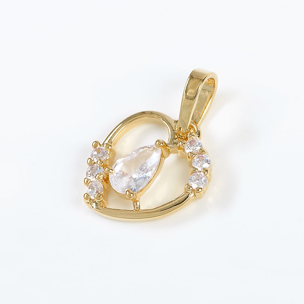 Pandantiv placat cu aur contur inima, Meli Melo Paris - eMAG.ro