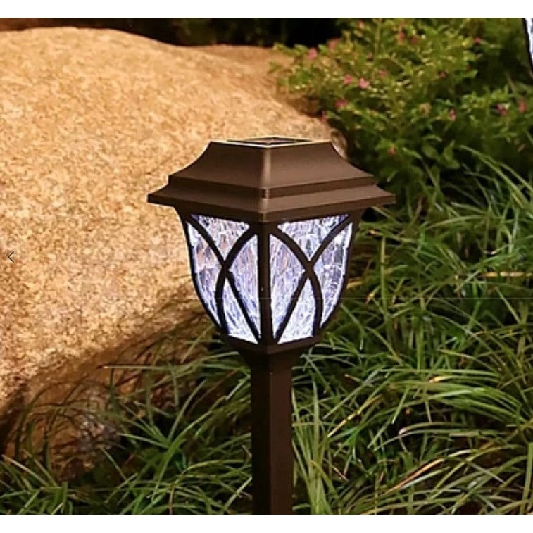 Set 6 lampi solare pentru gradina tip felinar negru - eMAG.ro