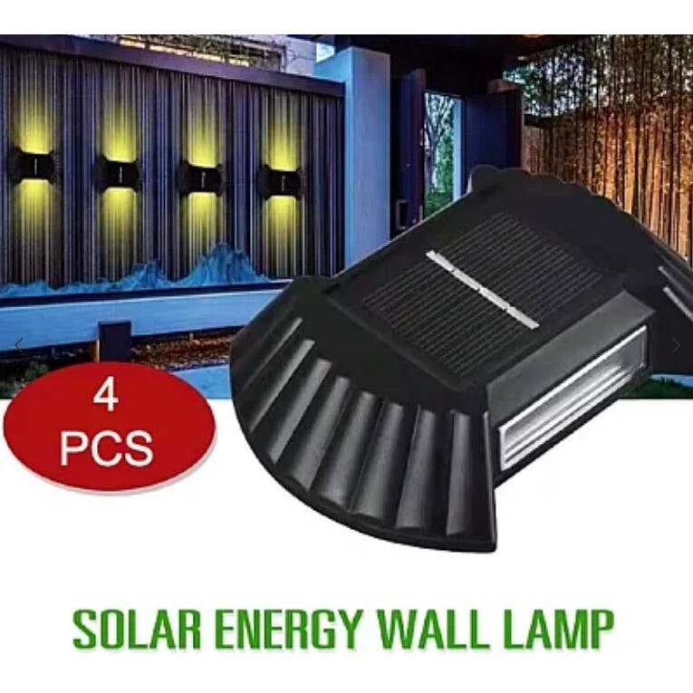 Set 4 Lampi solare cu lumina bidirectionala 2 led, lampa - eMAG.ro