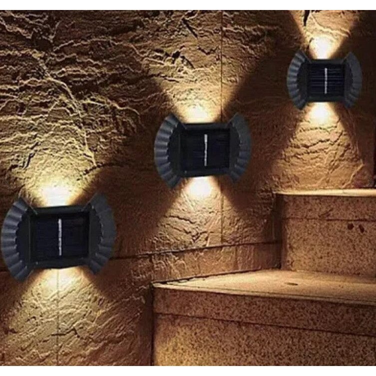 Set 4 Lampi solare cu lumina bidirectionala 2 led, lampa - eMAG.ro
