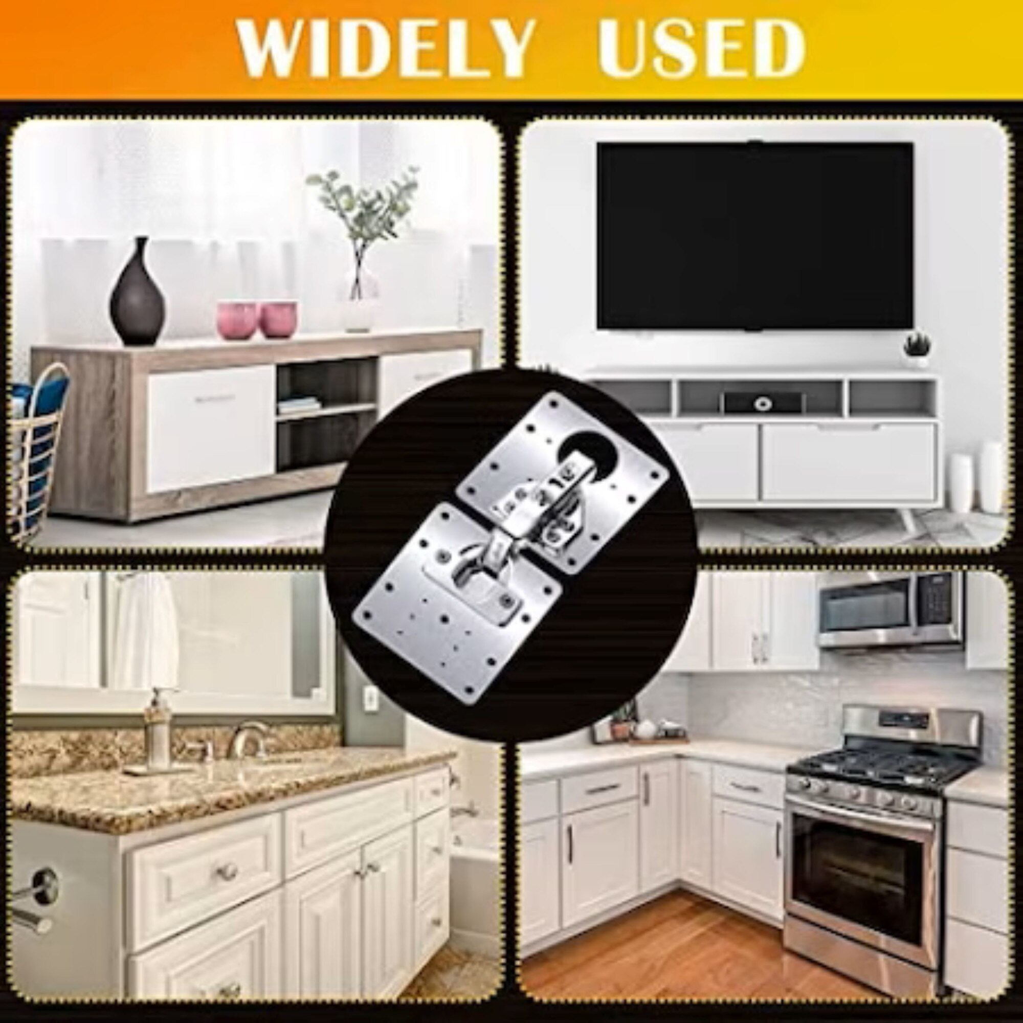 Kit placa reparatie balama mobila, otel, Ø35 mm, set 8 buc - eMAG.ro