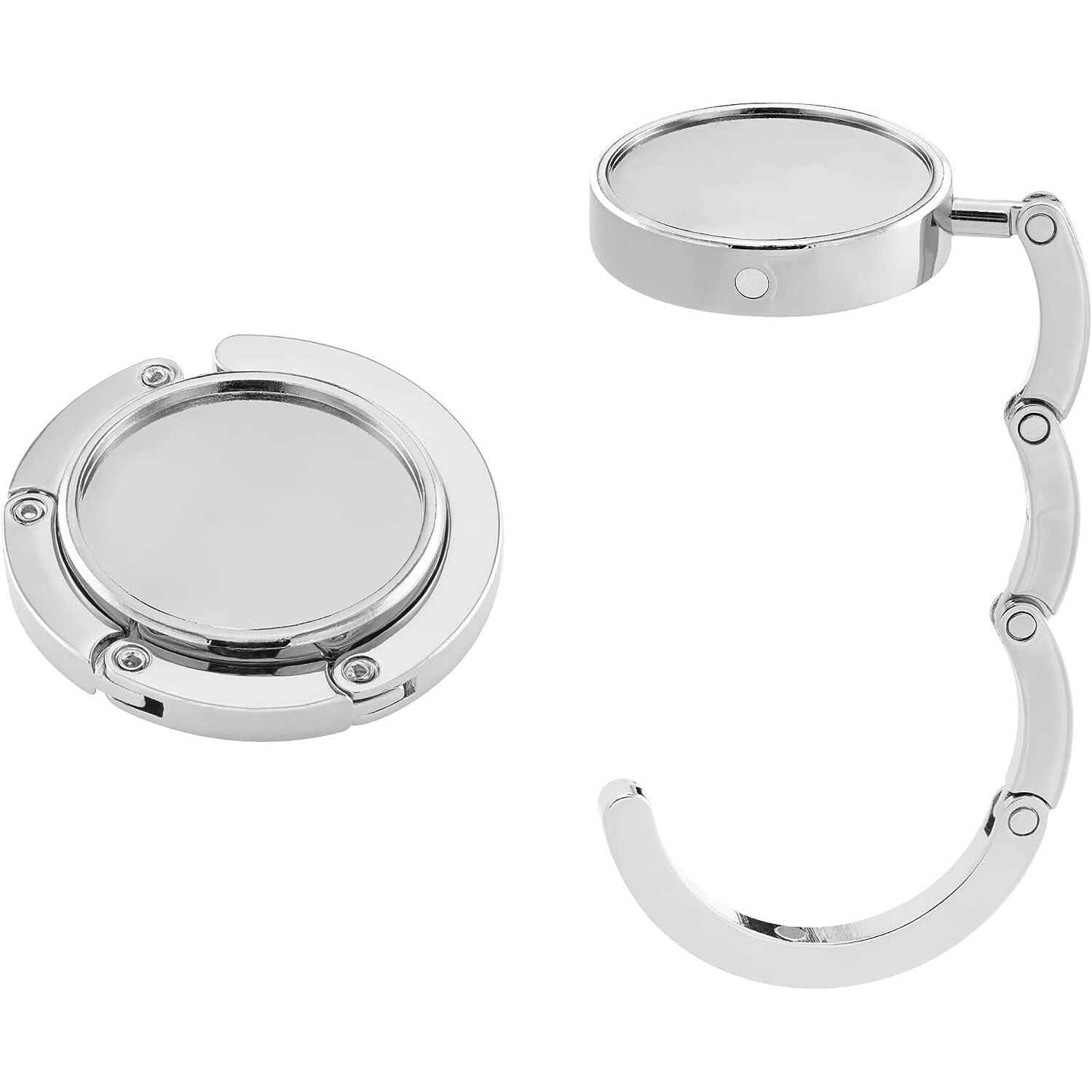 Set de 2 cuiere pliabile, Mmgoqqt, Antiderapante, Argintiu, 7.5x4.5x1.6 ...