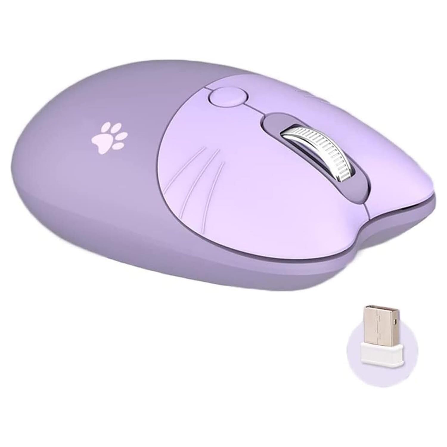 Mouse fara fir, 1600 DPI, 2.4 GHz, receptor USB, Violet - eMAG.ro