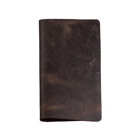 Nota de plata, 10.9 x 18 cm, Leather Vintage, piele naturala, maro ...