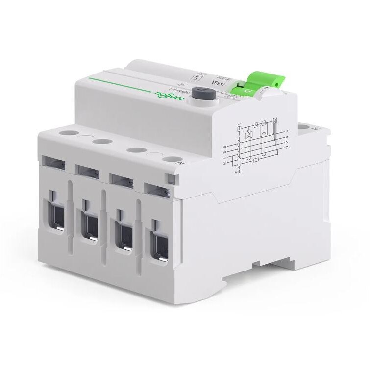 Intrerupator de curent rezidual sensibil AC/DC, 4 poli, 10kA 32 A, 30mA ...