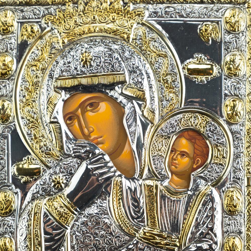 Icoana Facatoare de Minuni de la Sfanta Mare Manastire Muntele Athos, 19 x 15 cm, Replica Maica ...