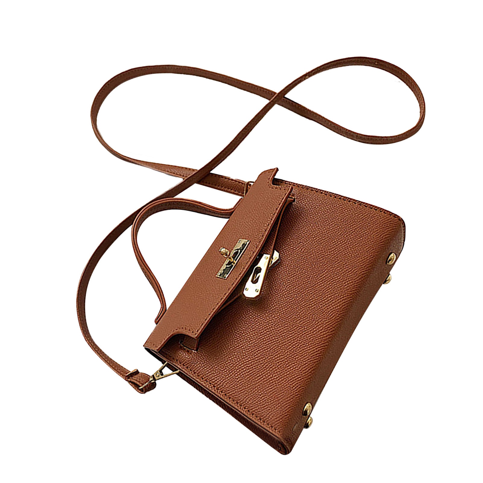 Geanta de umar dama, Piele, Cu model, Compartimentat, Maro - eMAG.ro