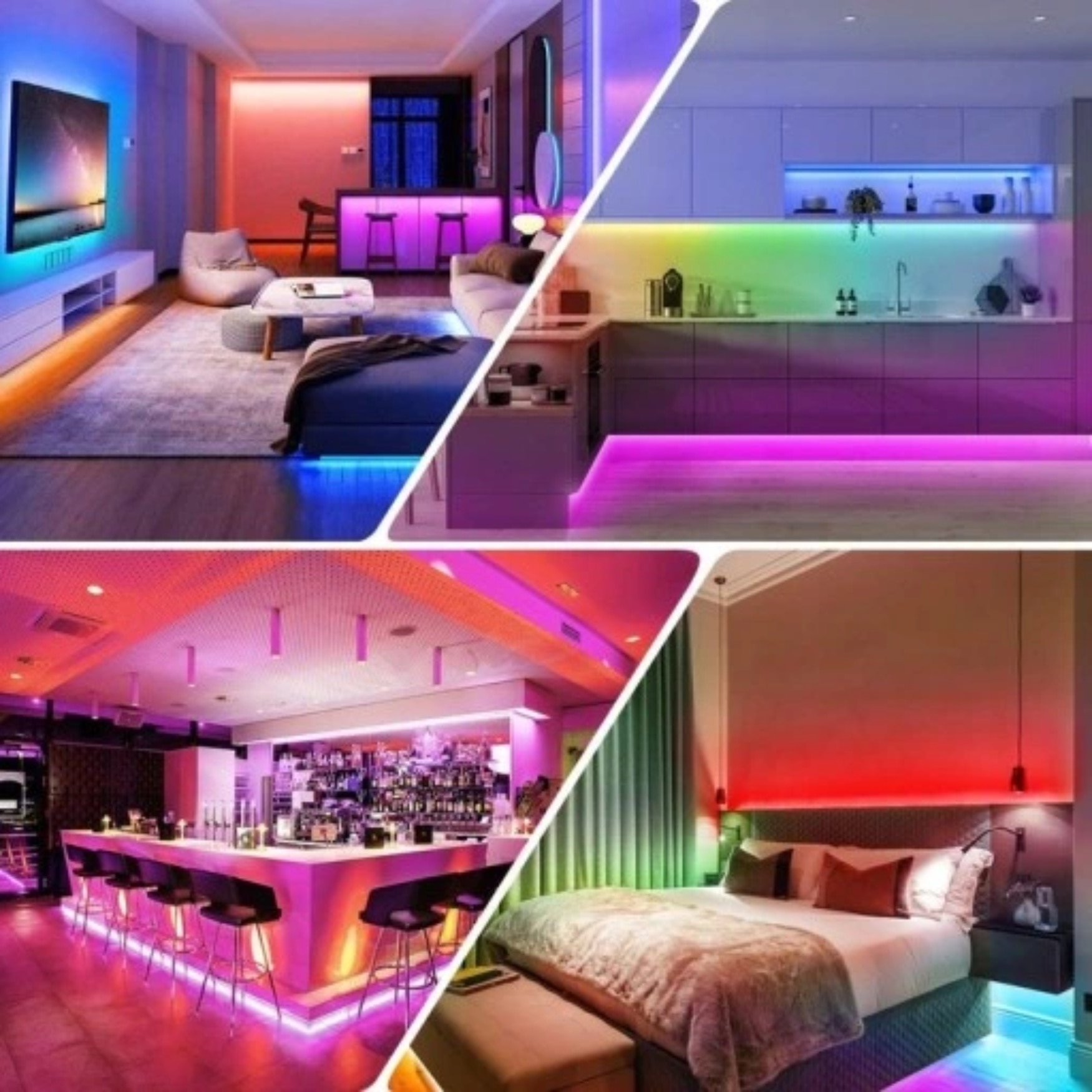 Banda Led 10 Metri 5050 Rgb Galaxia® Adeziva Bluetooth Aplicatie