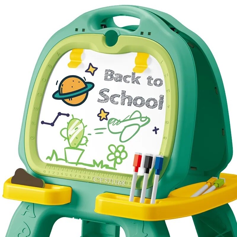 Сгъваема дъска за рисуване с две страни и 2 настолни игри, включени WePro Store, магнитна част ...