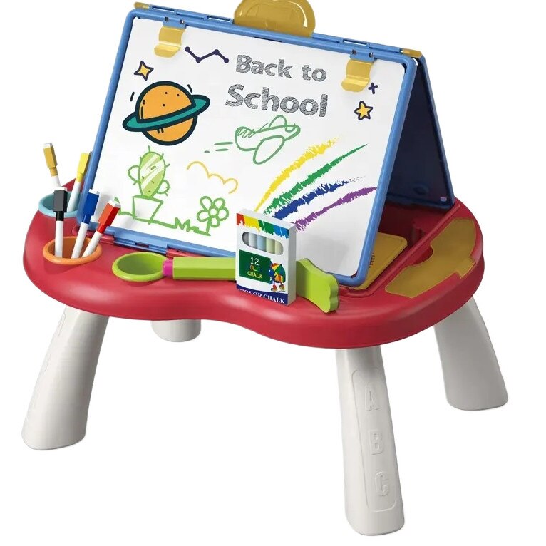 Tabla de desenat cu doua fete si jocuri de societate incluse WePro Store, partea magnetica ...