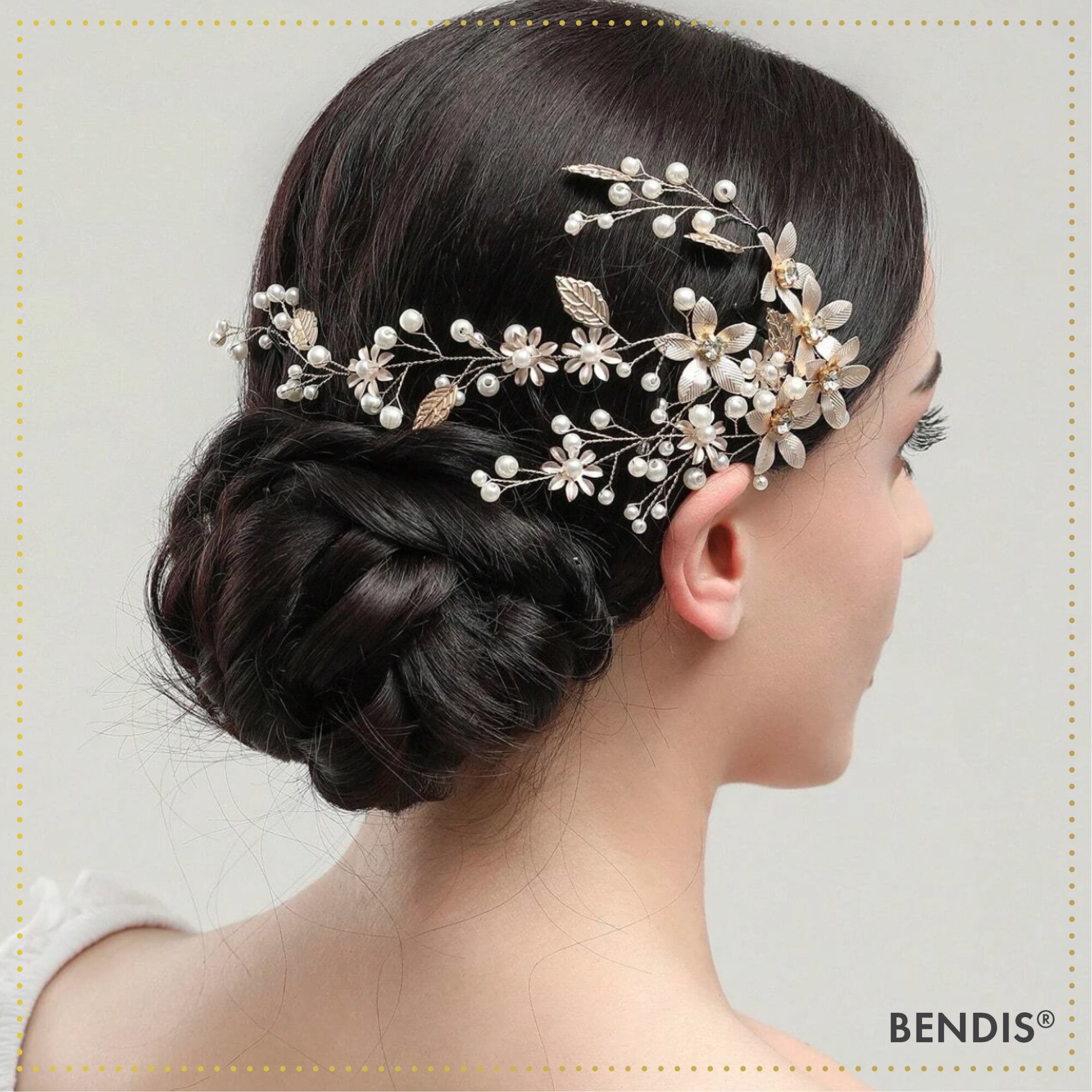 Accesoriu Par pentru Mireasa, tip Bijuterie, clama din fire delicate ...