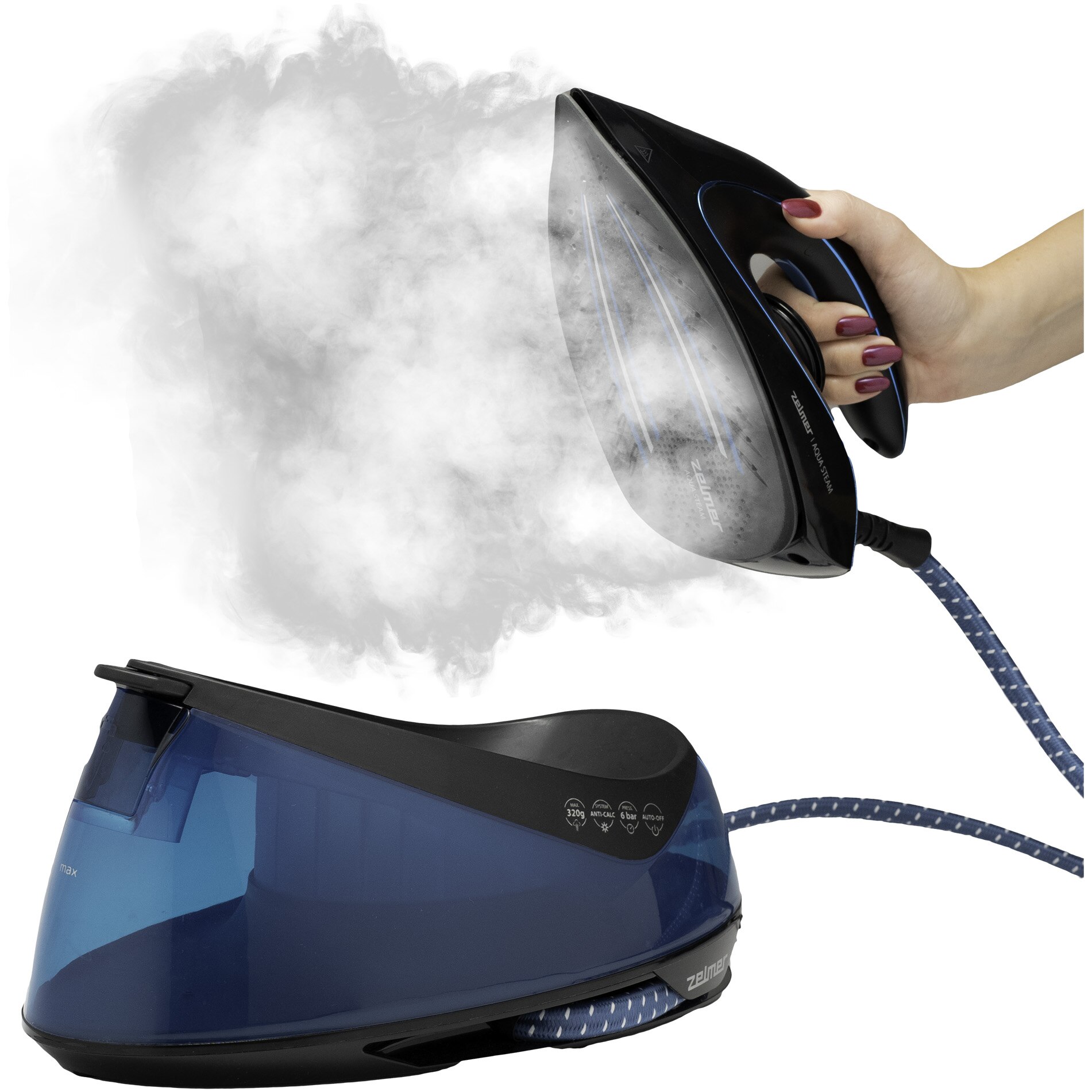 Statie de calcat Zelmer Aqua Steam ZIS5400, putere 2400W, presiune 6 ...